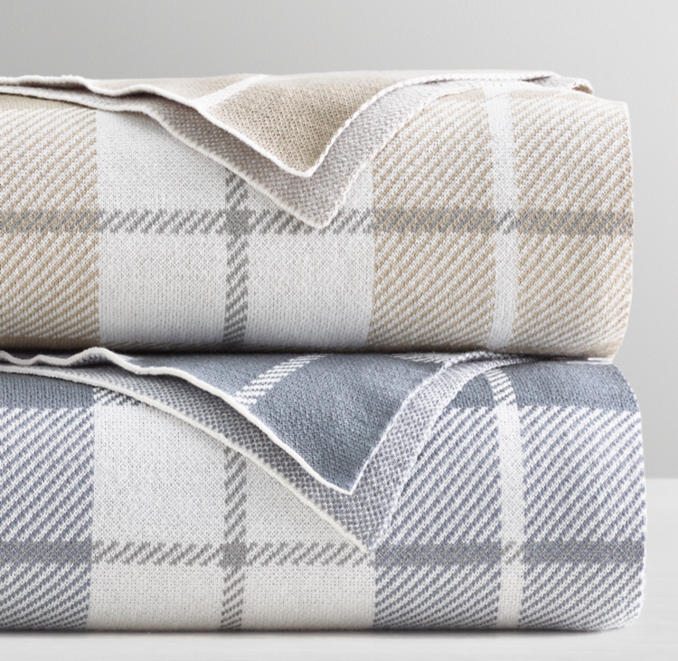 Yarn-Dyed Cotton Plaid Stroller Blanket | RH Baby & Child