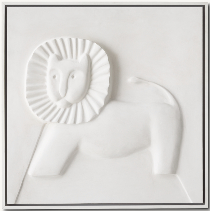 Safari Animal Bas-Relief Wall Art - Lion | RH Baby & Child