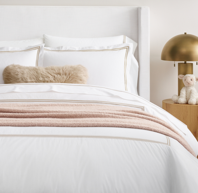 Italian Satin Stitch Bedding Collection | RH TEEN