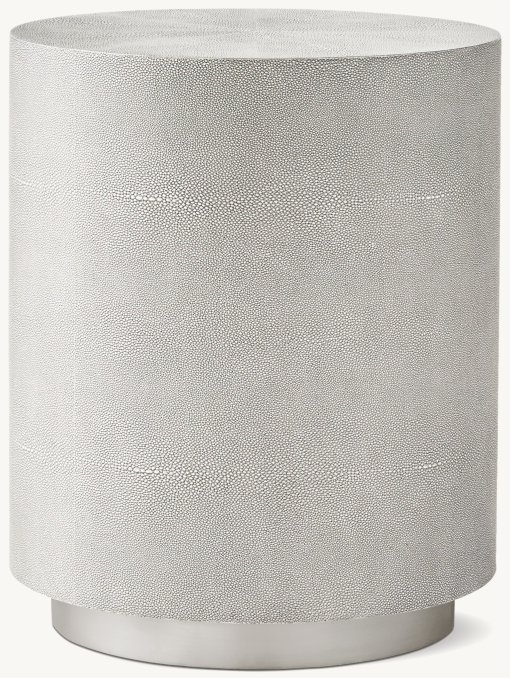 Clio Shagreen Side Table - Pewter | RH Baby & Child