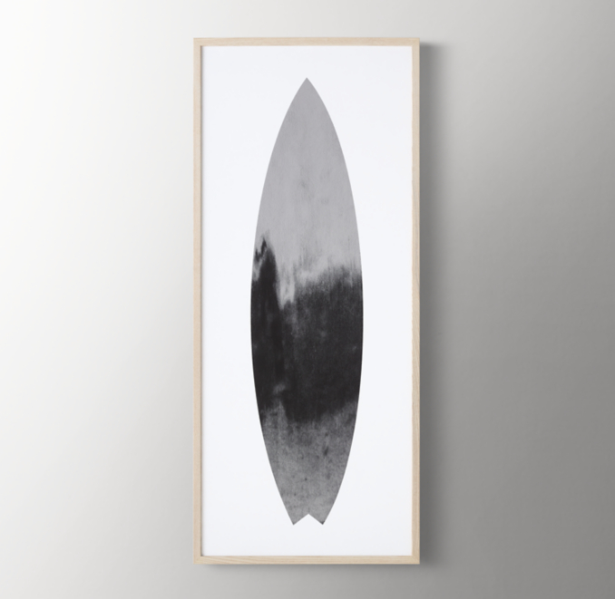 Abstract Surfboard Print 2 - Black | RH