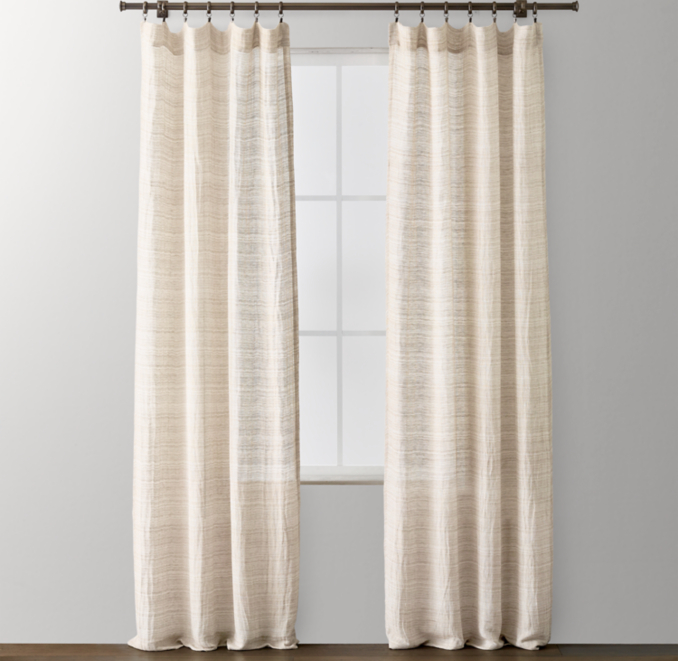 White & Ivory Drapery | RH TEEN