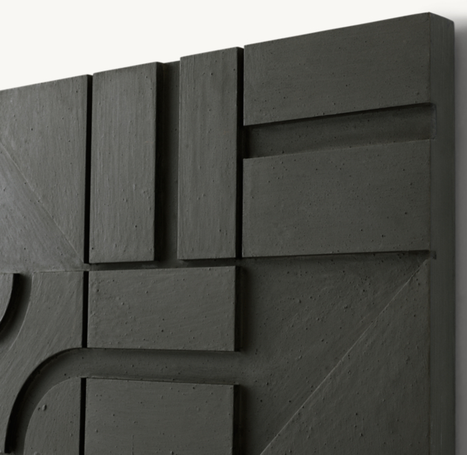 Geometric Relief Concrete Wall Art | RH TEEN