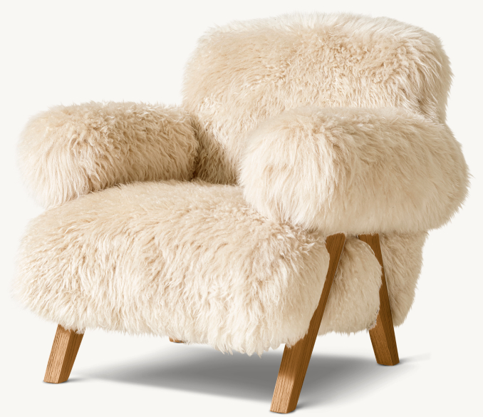 Jakob Sheepskin Mini Lounge Chair | RH Baby & Child