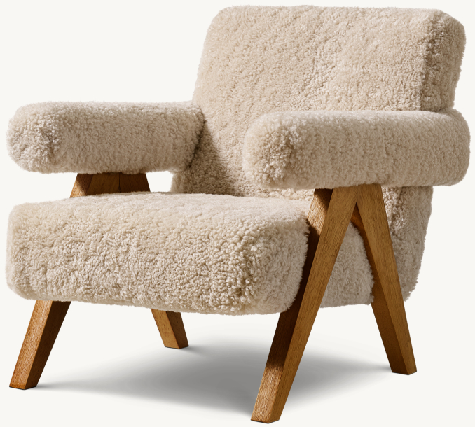 Jakob Shearling Mini Lounge Chair | RH