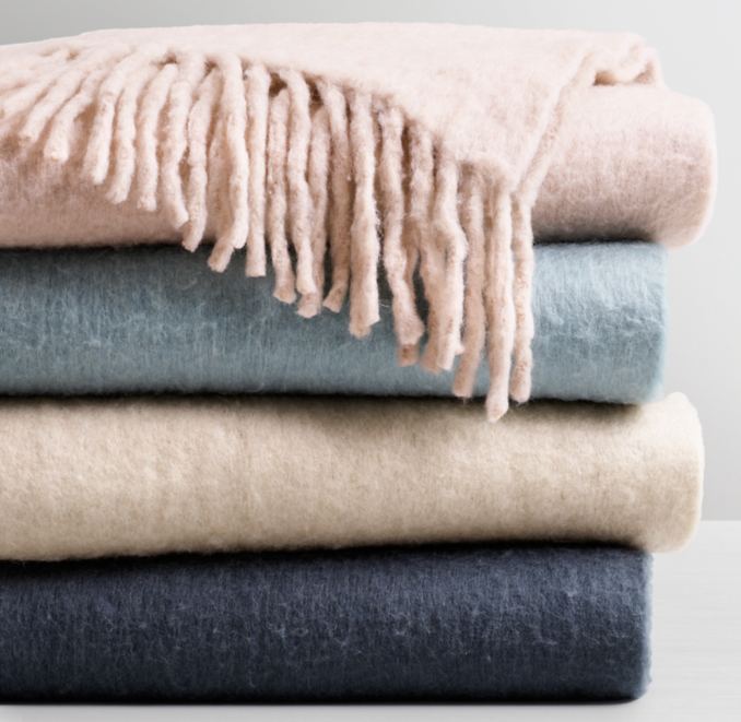 Faux Mohair Stroller Blanket | RH