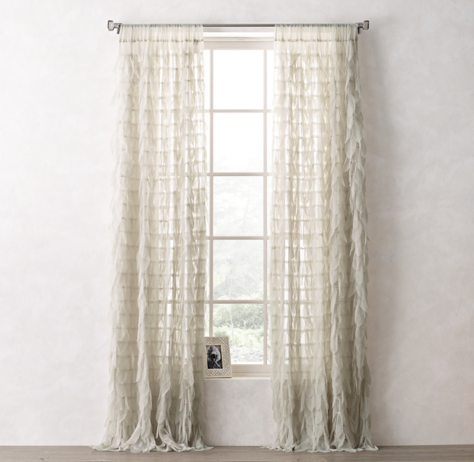 Cascading Tulle Drapery Panel | RH TEEN