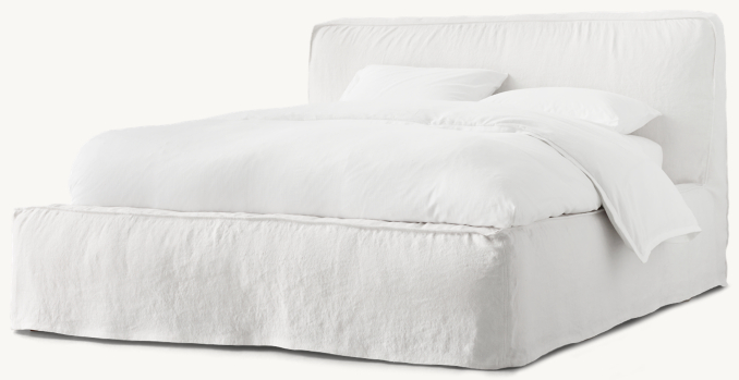 Brook Slipcovered Bed | RH TEEN