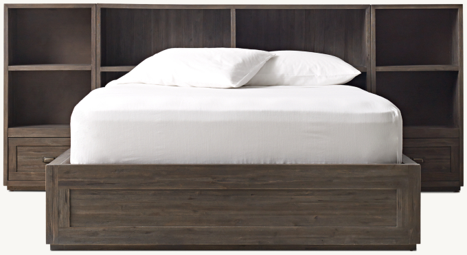 Keynes Storage Bed With Cubby Headboard Nightstand Set