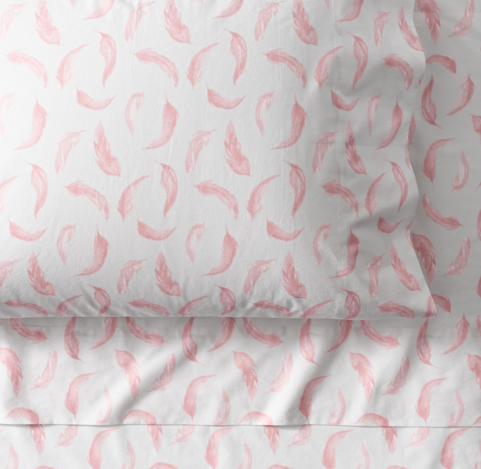 Painted Feathers Sheet Set | RH