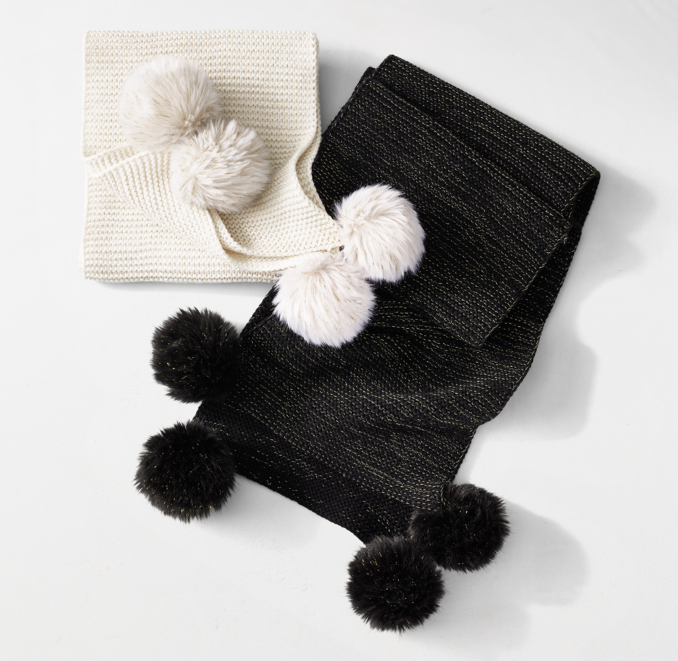 Shimmer Faux Fur Scarf | RH