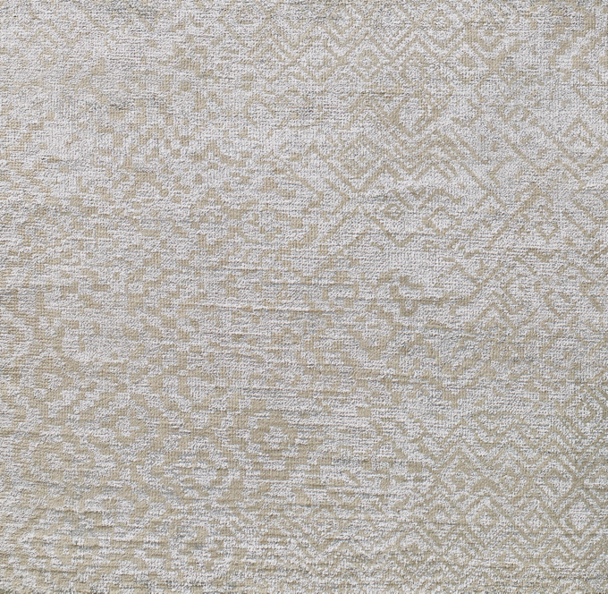 Etched Diamond Hand-Knotted Rug Swatch | RH