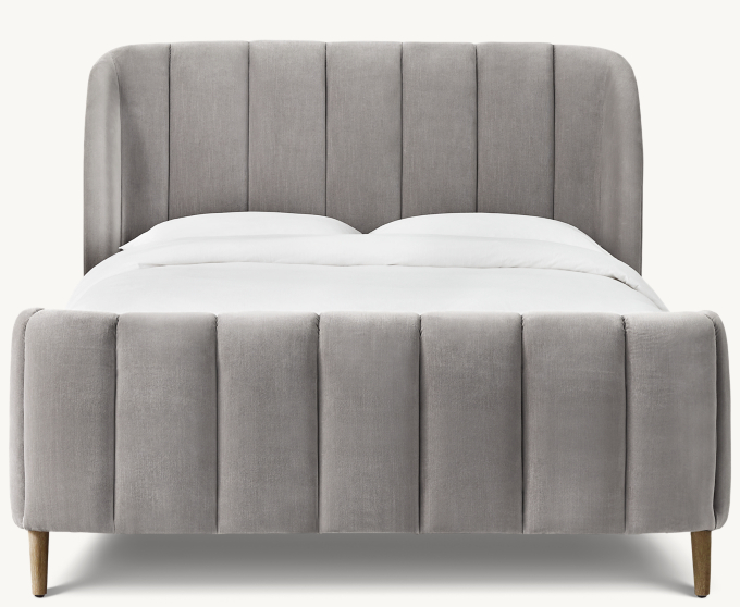 Valentina Upholstered Platform Bed Oak RH