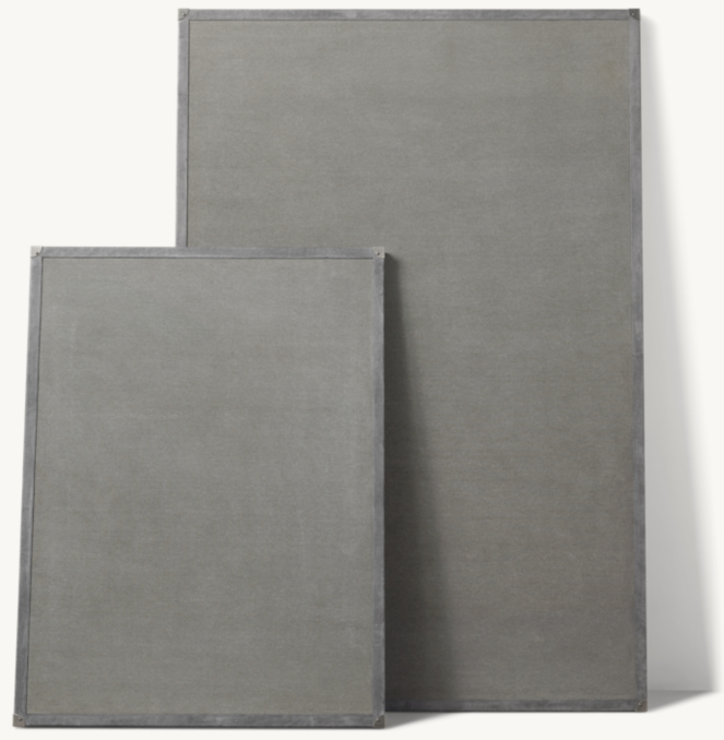 Leather & Canvas Memory Board - Grey | RH TEEN