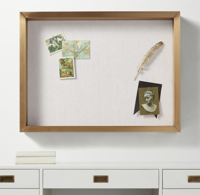 Metal Shadow-Box Pinboard - Brass | RH