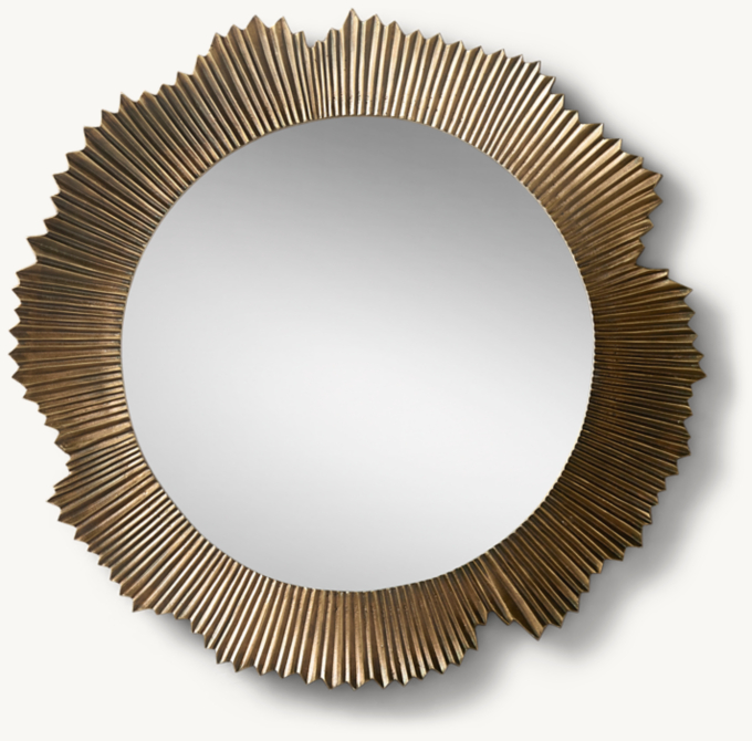Metal Corona Round Mirror | RH Baby & Child