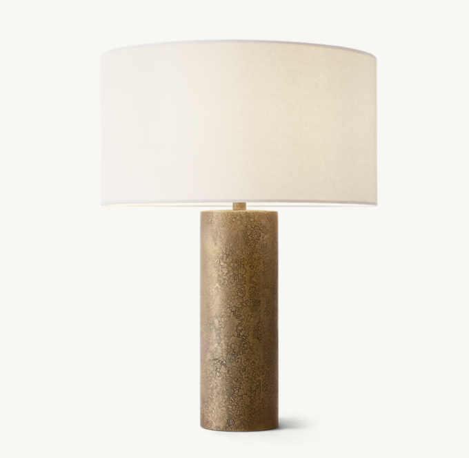 Textured Metal Table Lamp With Shade | RH TEEN
