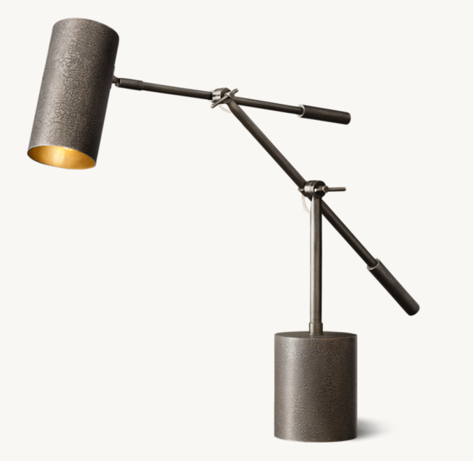 Textured Metal Task Table Lamp - Iron | RH