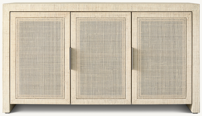 Burke Raffia Media Console | RH TEEN