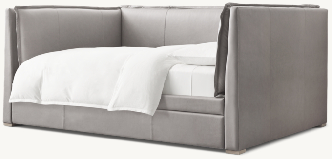 Sloane Leather Trundle Daybed RH