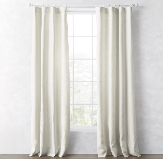 White & Ivory Drapery | RH TEEN