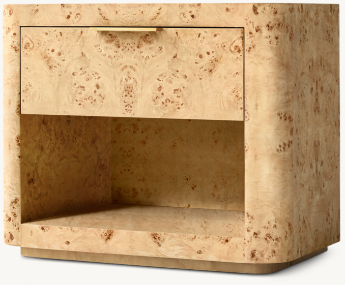 Bardot Burl Nightstand | RH TEEN