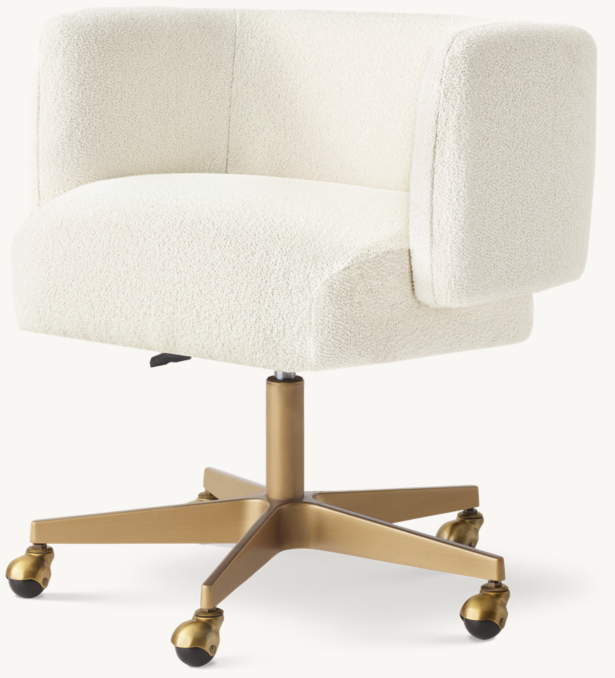 Henning Desk Chair - Brass Caster Base | RH TEEN