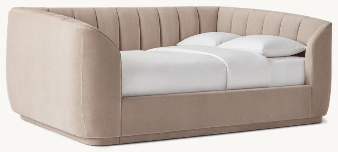 Valentina Velvet Daybed With Plinth Base | RH TEEN