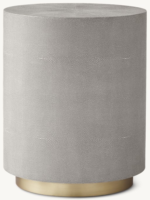 Clio Shagreen Side Table - Brass | RH