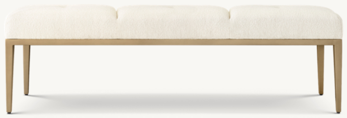 Emi Tufted Bench Aged Brass